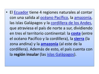 Regiones del ecuador | PPTX