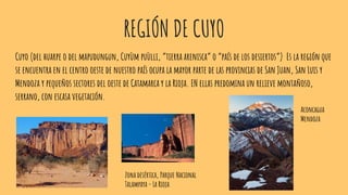 Regiones geográficas de la república argentina | PPTX