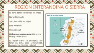REGIONES NATURALES DEL ECUADOR.pptx - Estudios sociales | PPTX