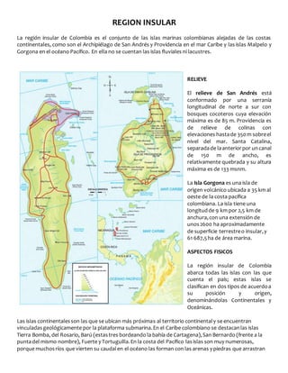 Region insular | DOCX