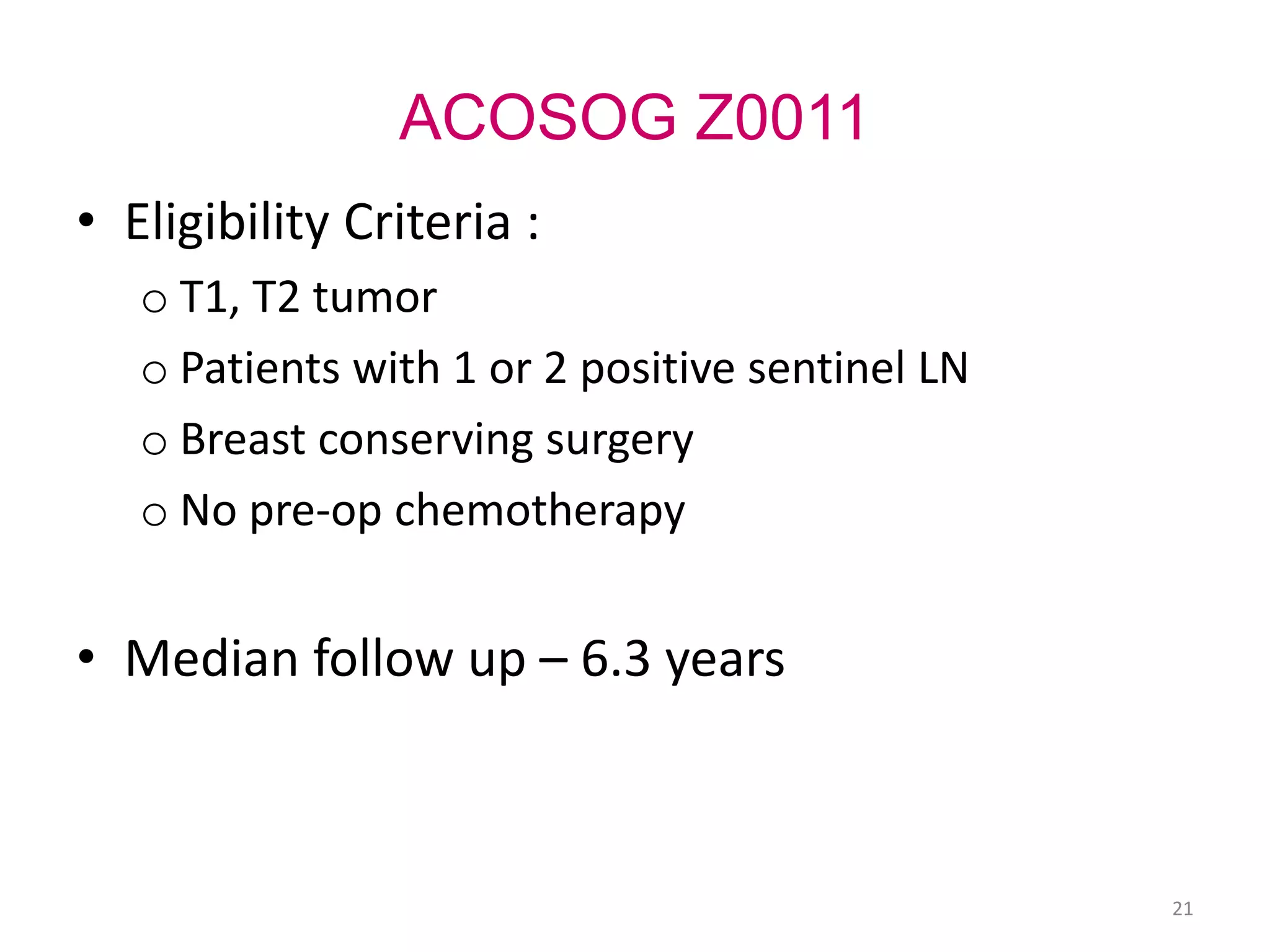 Regional lymph node management in breast cancer | PPTX