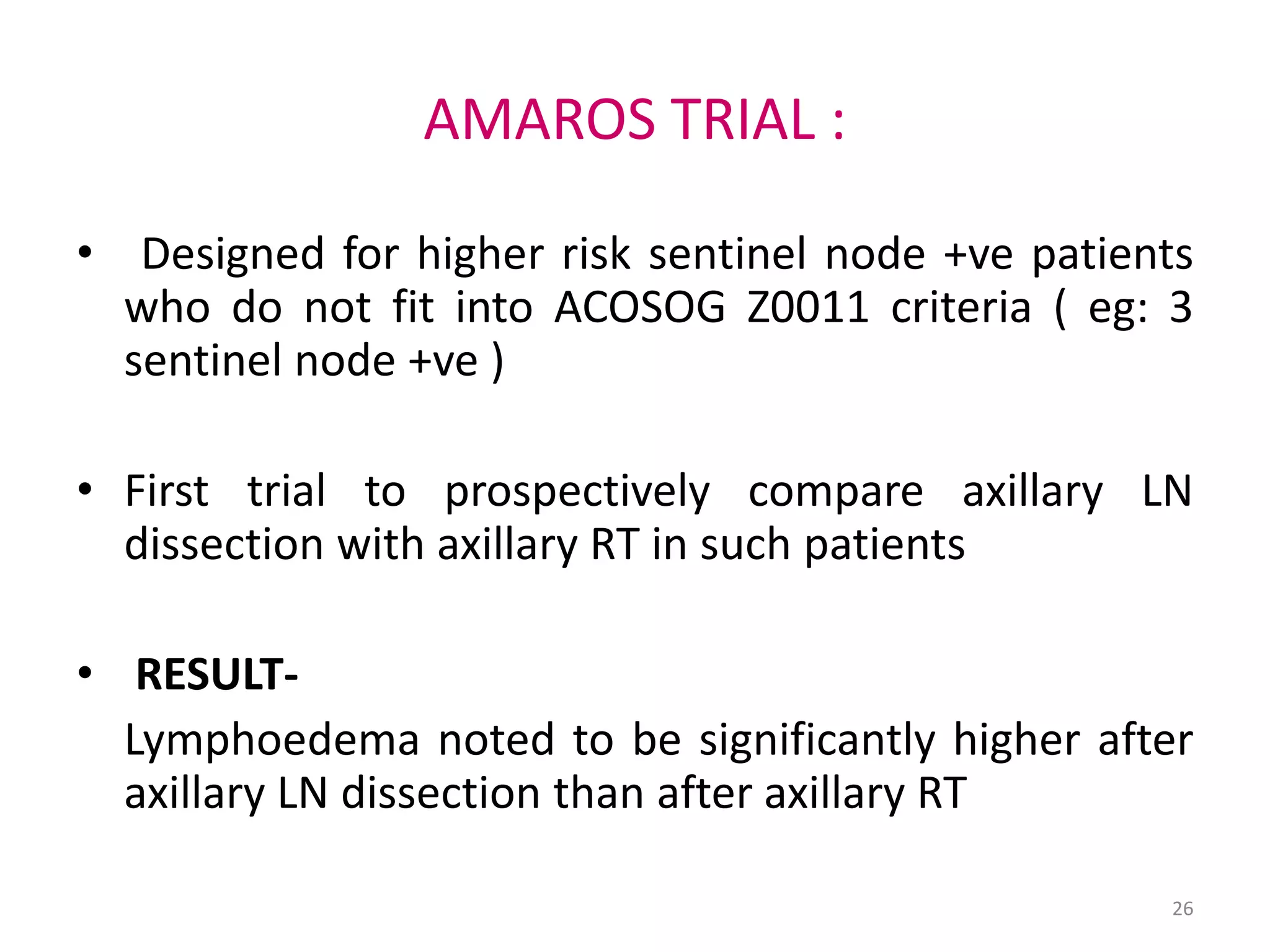 Regional lymph node management in breast cancer | PPTX