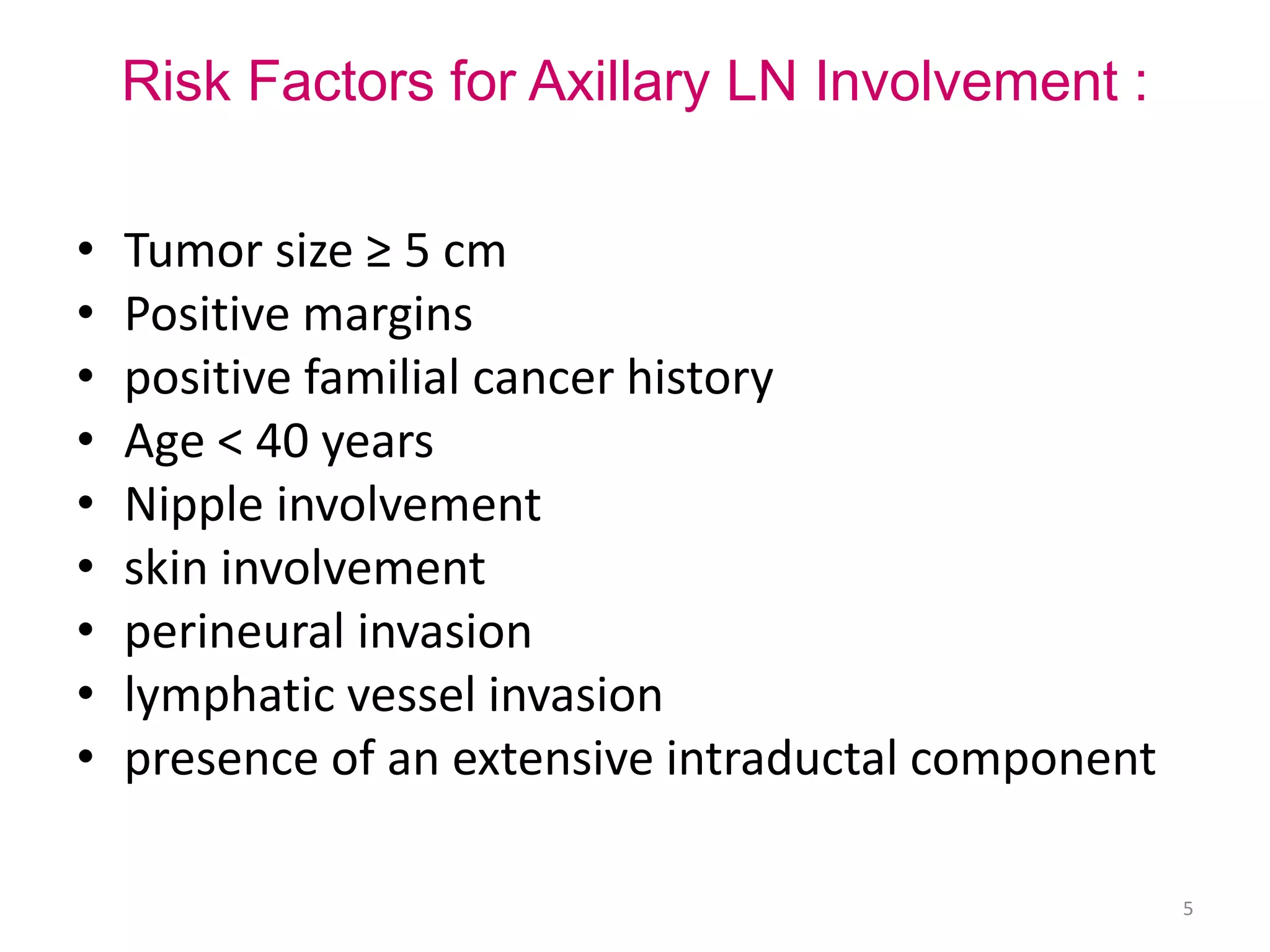Regional lymph node management in breast cancer | PPTX