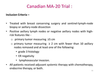 Regional lymph node management in breast cancer | PPTX