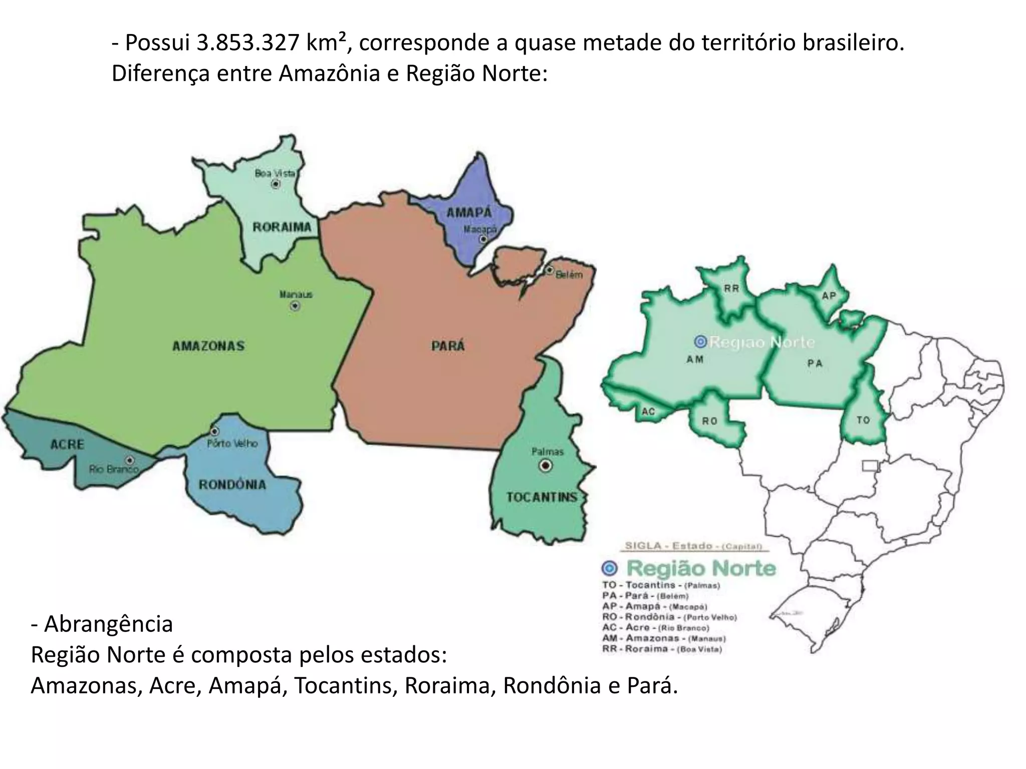 Região norte - Aspectos físicos | PPTX