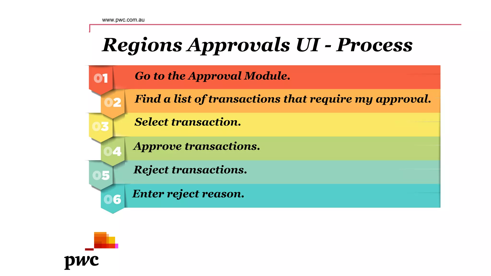 Regions approvals ui designs happy path | PDF
