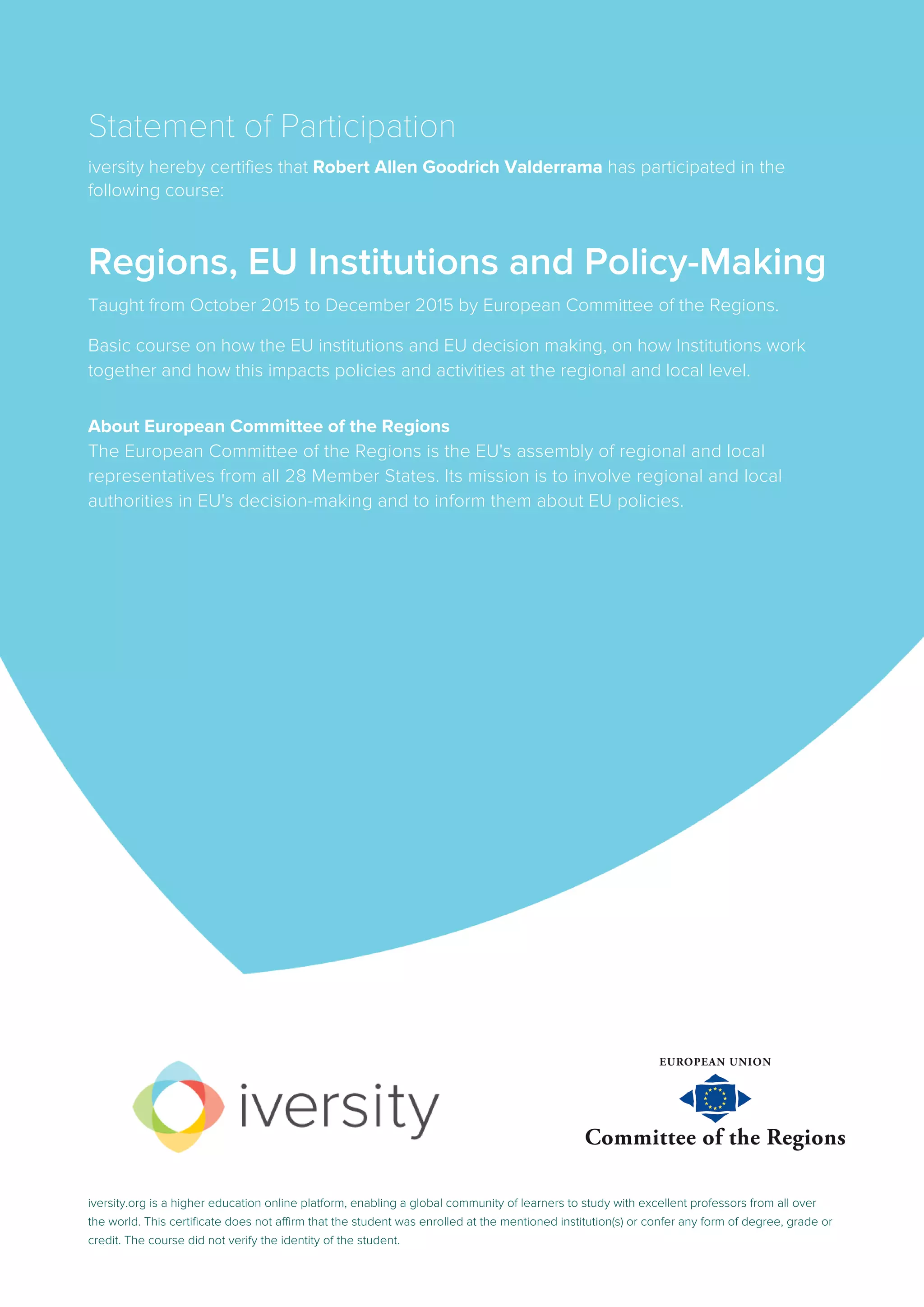 Regions, EU Institutions and Policy-Making | PDF