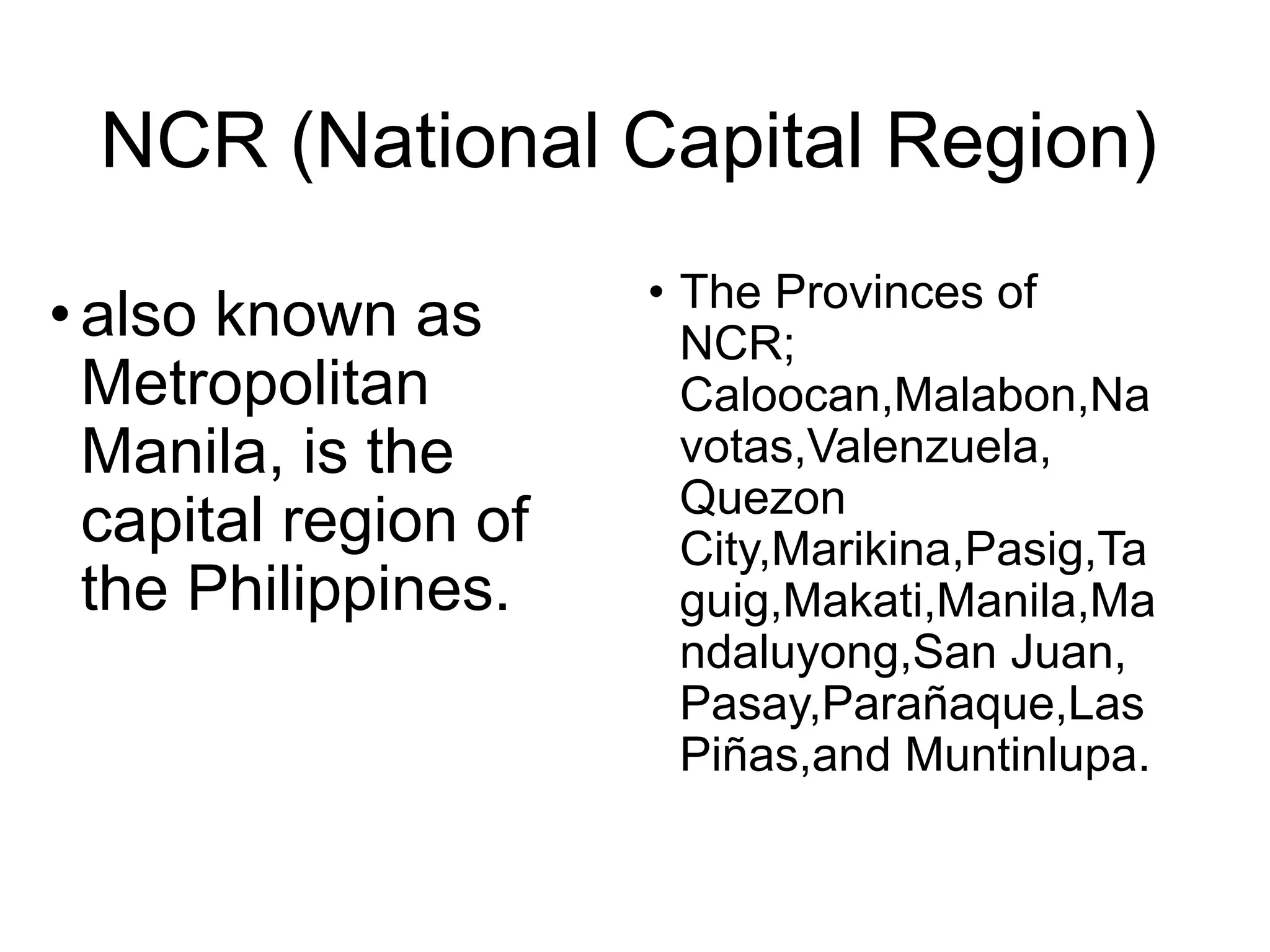 Regions in Philippines: The countriest geographical division | PPTX