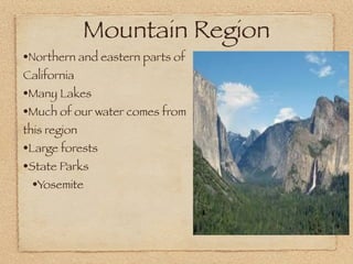 Regions of california | KEY
