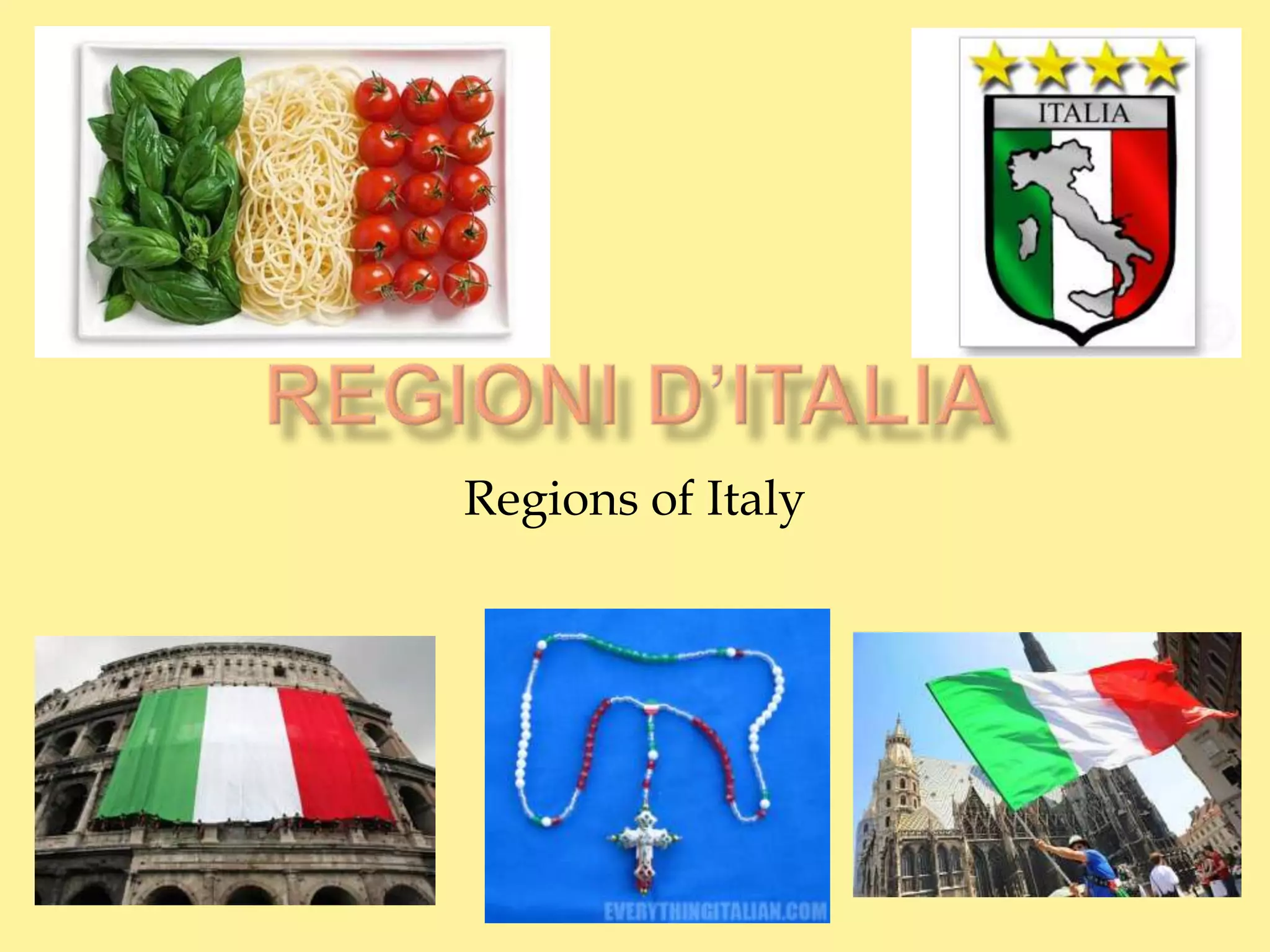Regions of italy, finished. | PPT