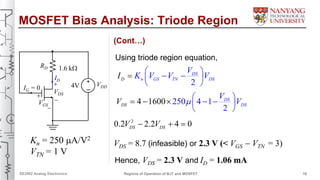 Regions of operation of bjt and mosfet | PDF