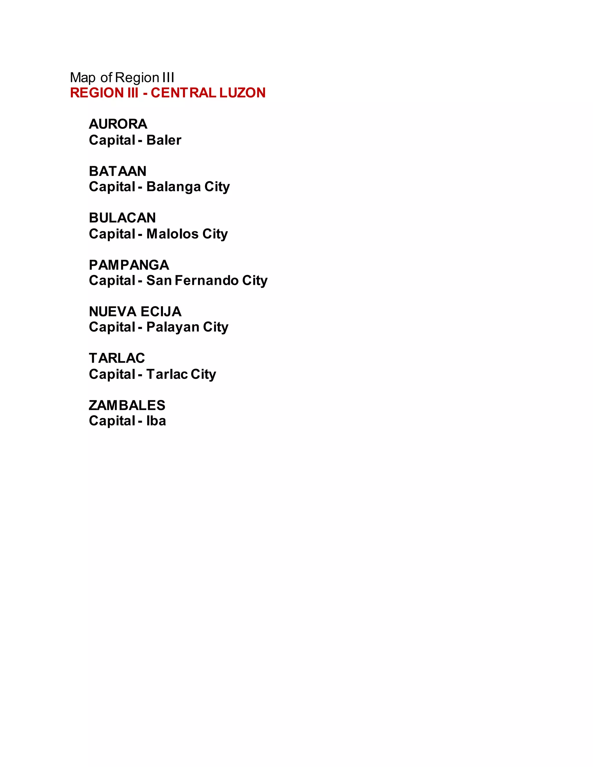 Regions of the philippines | DOCX