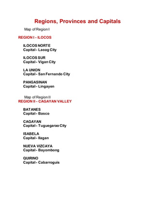 Regions of the philippines | DOCX