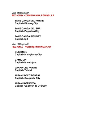 Regions of the philippines | DOCX