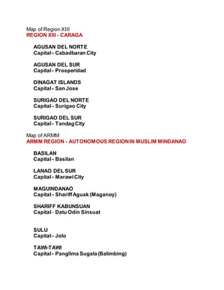 Regions of the philippines | DOCX