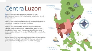 Regions of the Philippines Central Luzon Region 3 Educational Presentation in Blue, Red, and ...