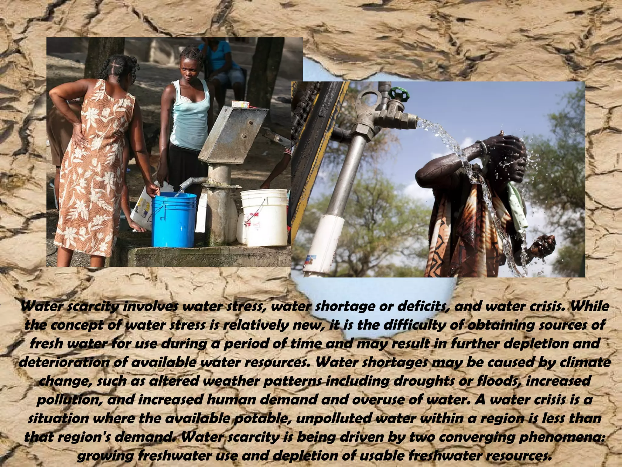 Regions suffering water scarcity by group2 | PPT