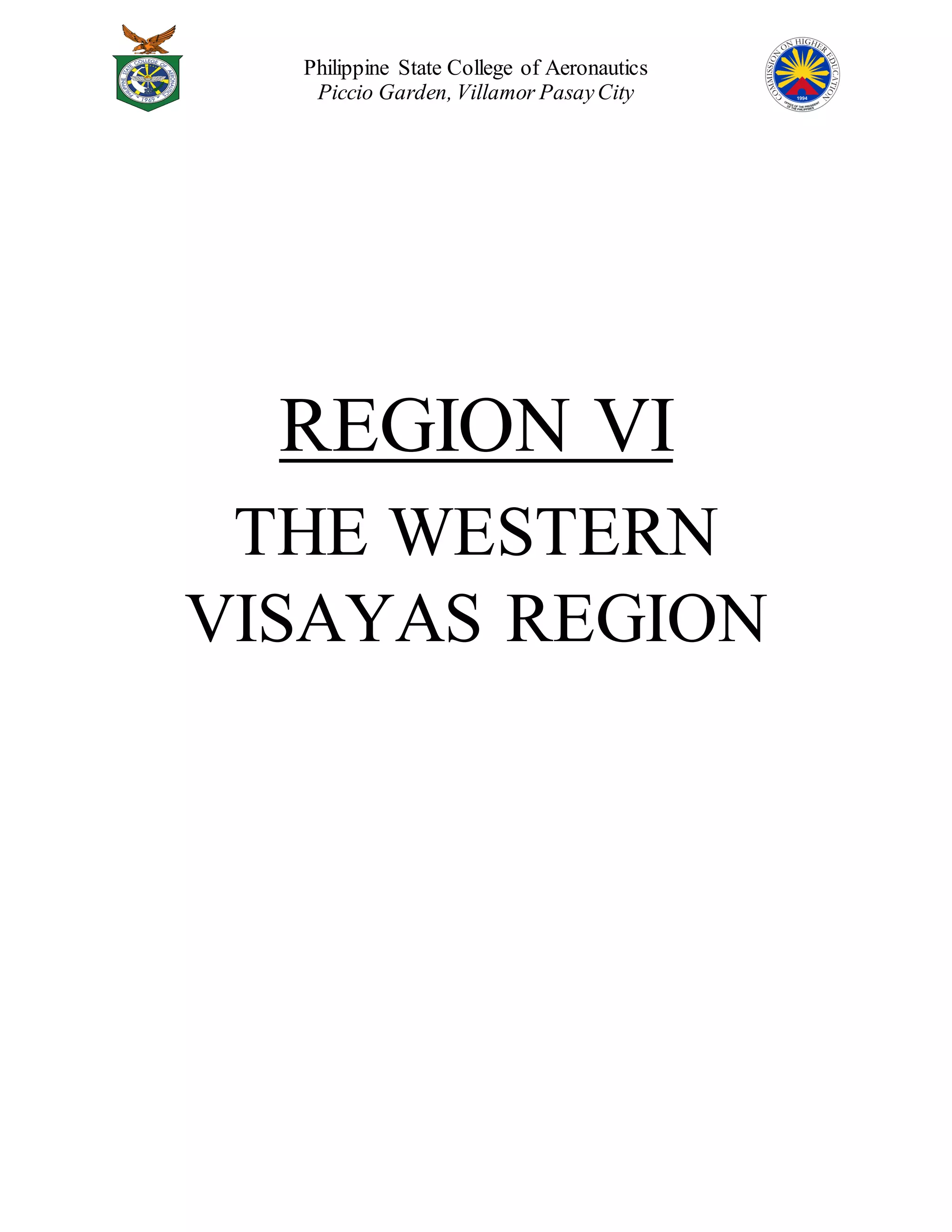 Region VI WESTERN VISAYAS PHILIPPINES | PDF
