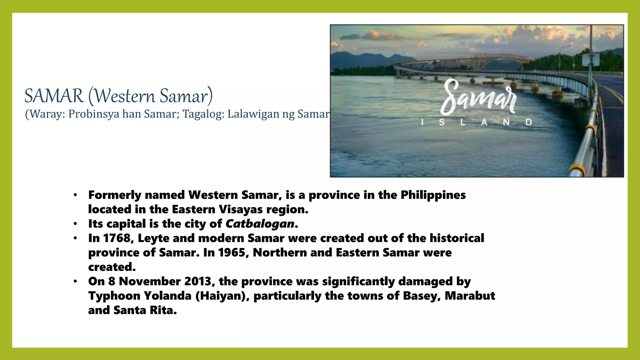 REGION VIII.pptx | South America Travel | Travel Locations