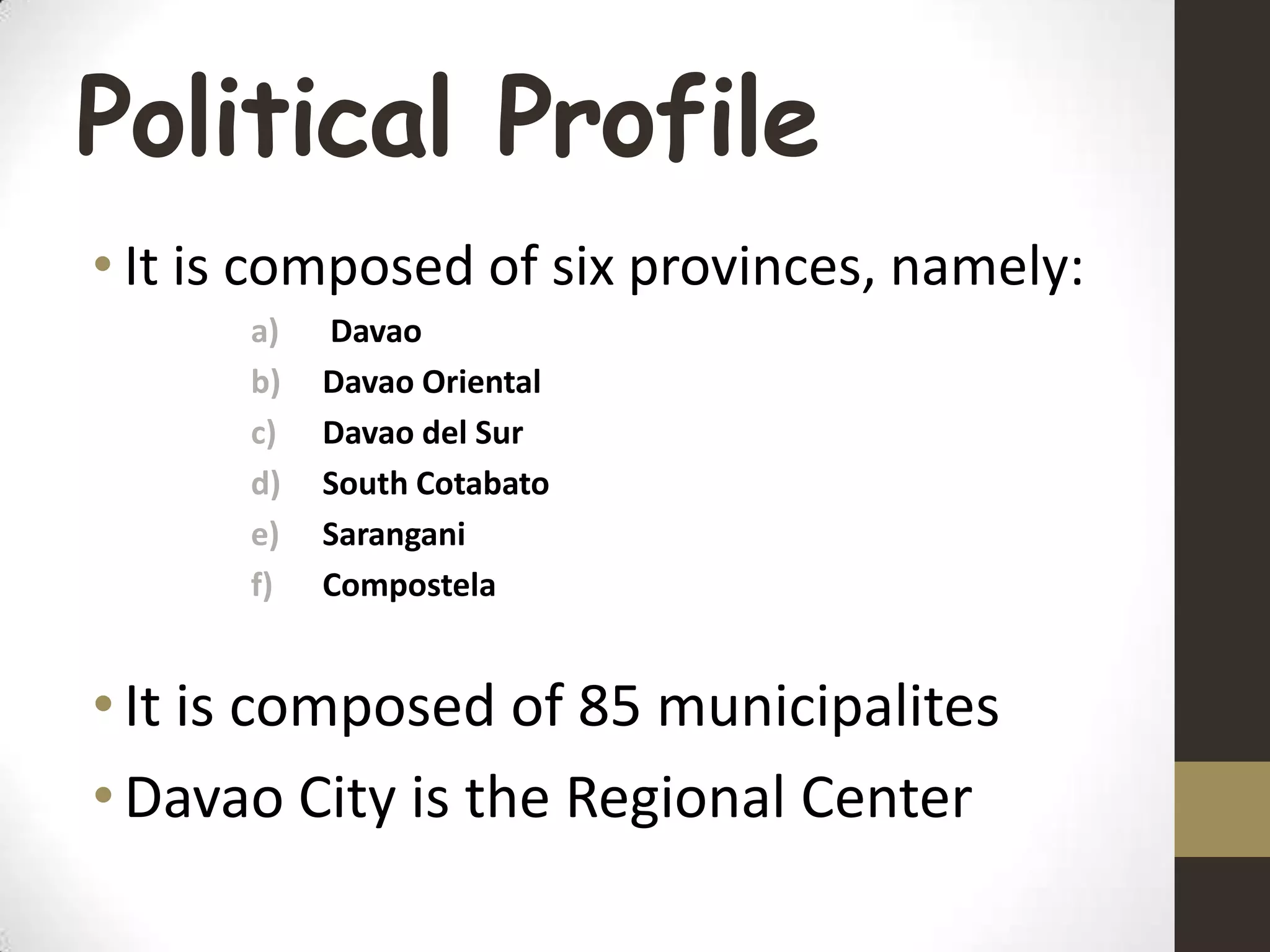 REGION XI: Davao Region | PPTX