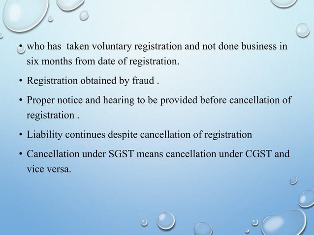 Registration under GST | PPTX
