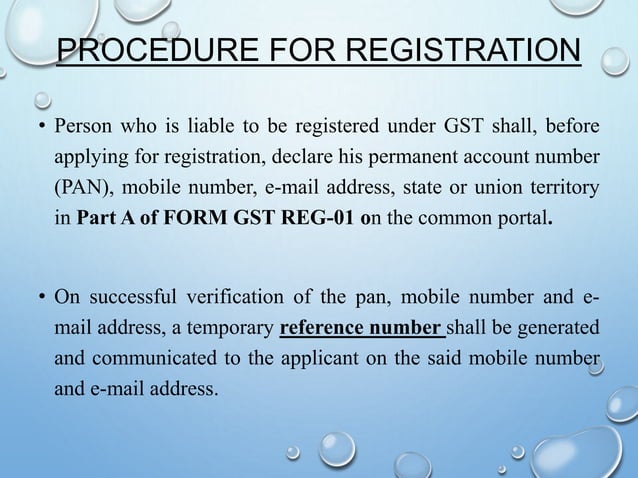Registration under GST | PPTX