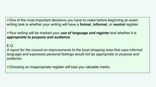 FS English Level 2 – March 18, 2023 (Writing: Formal, informal and ...