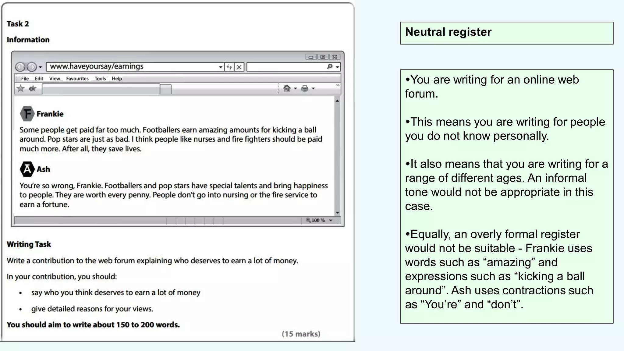 FS English Level 2 - March 18, 2023 (Writing: Formal, informal and ...