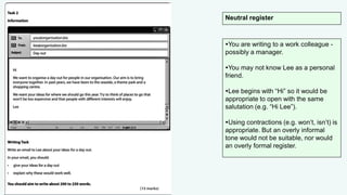 FS English Level 2 - March 18, 2023 (Writing: Formal, informal and ...