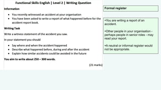 FS English Level 2 - March 18, 2023 (Writing: Formal, informal and ...