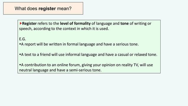 FS English Level 2 - March 18, 2023 (Writing: Formal, informal and ...