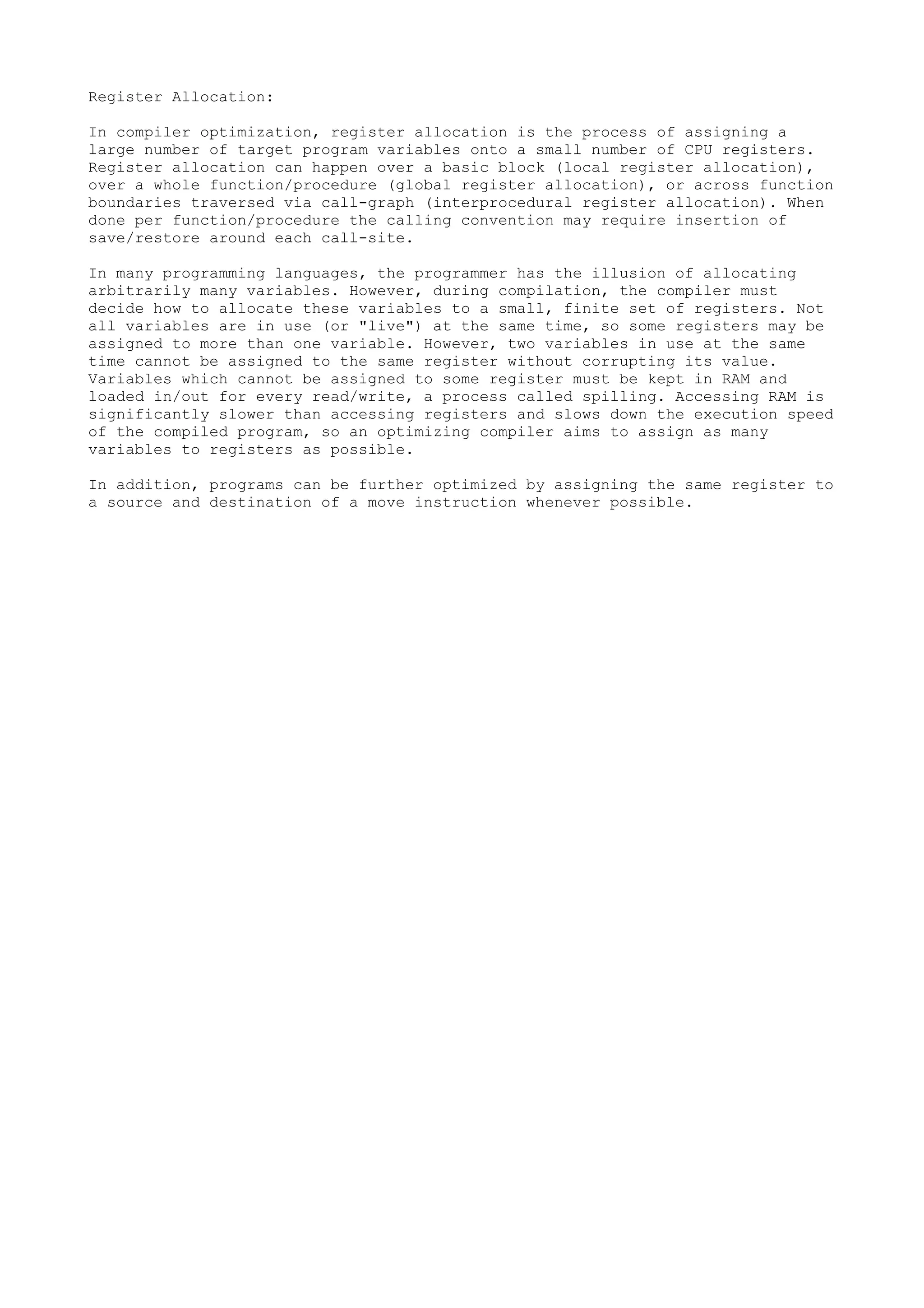 Register allocation | PDF