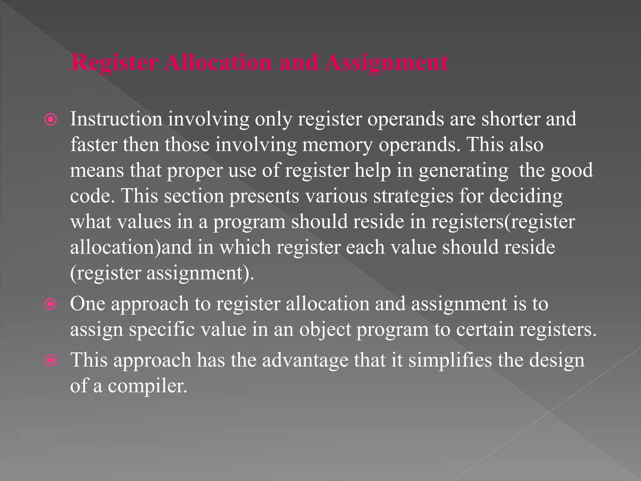 Register allocation and assignment | PPTX