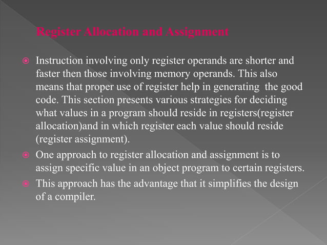 Register allocation and assignment | PPTX