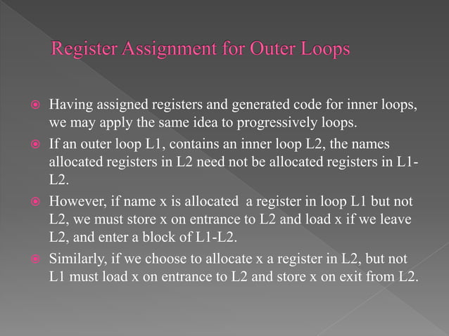 Register Allocation And Assignment