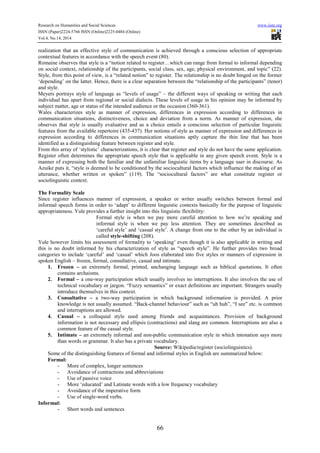 Register and style as distinct and ‘functional’ varieties of language | PDF