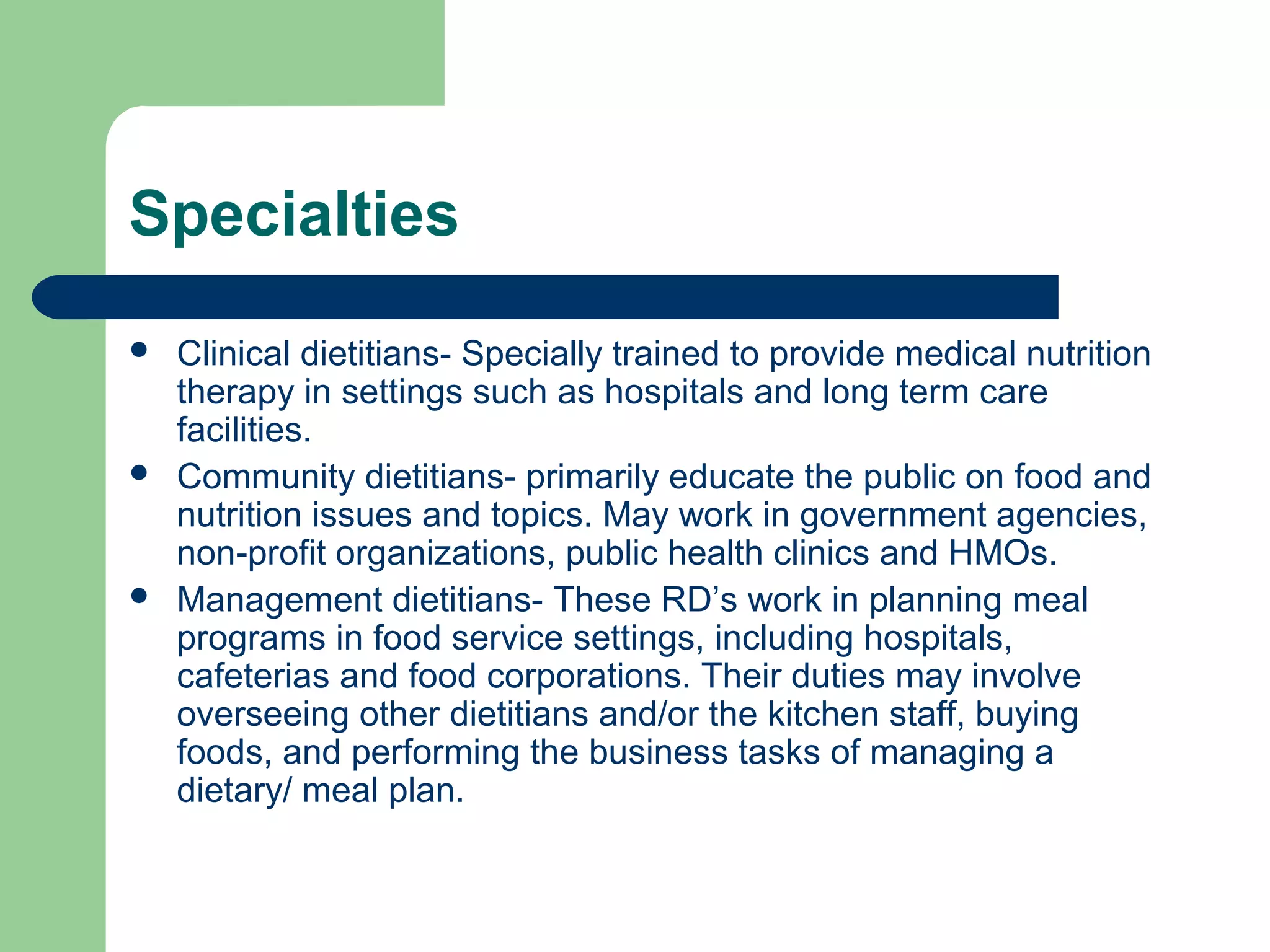 Registered Dietitian | PPT