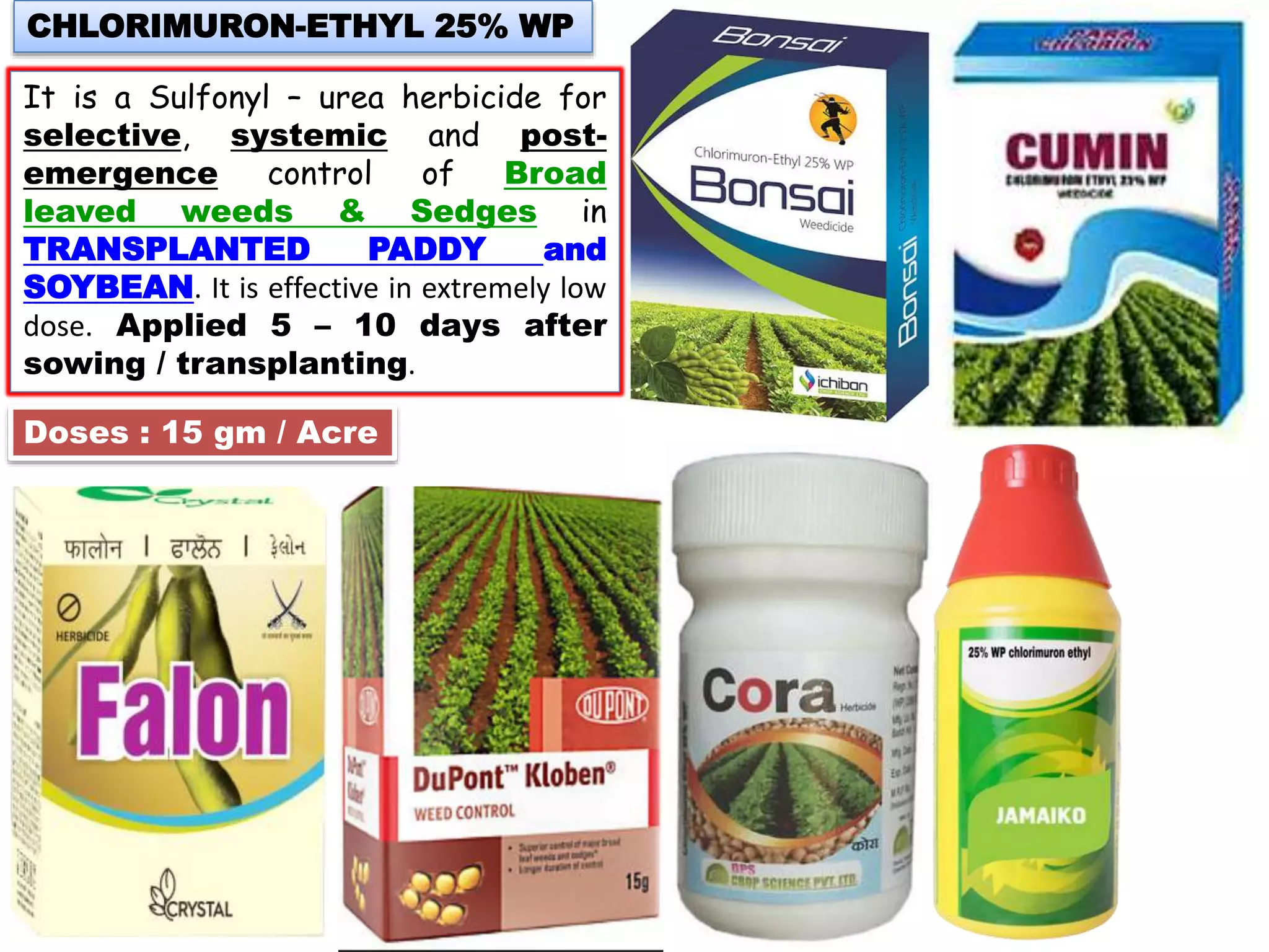 Registered herbicides in india with their commercial formulations | PPTX