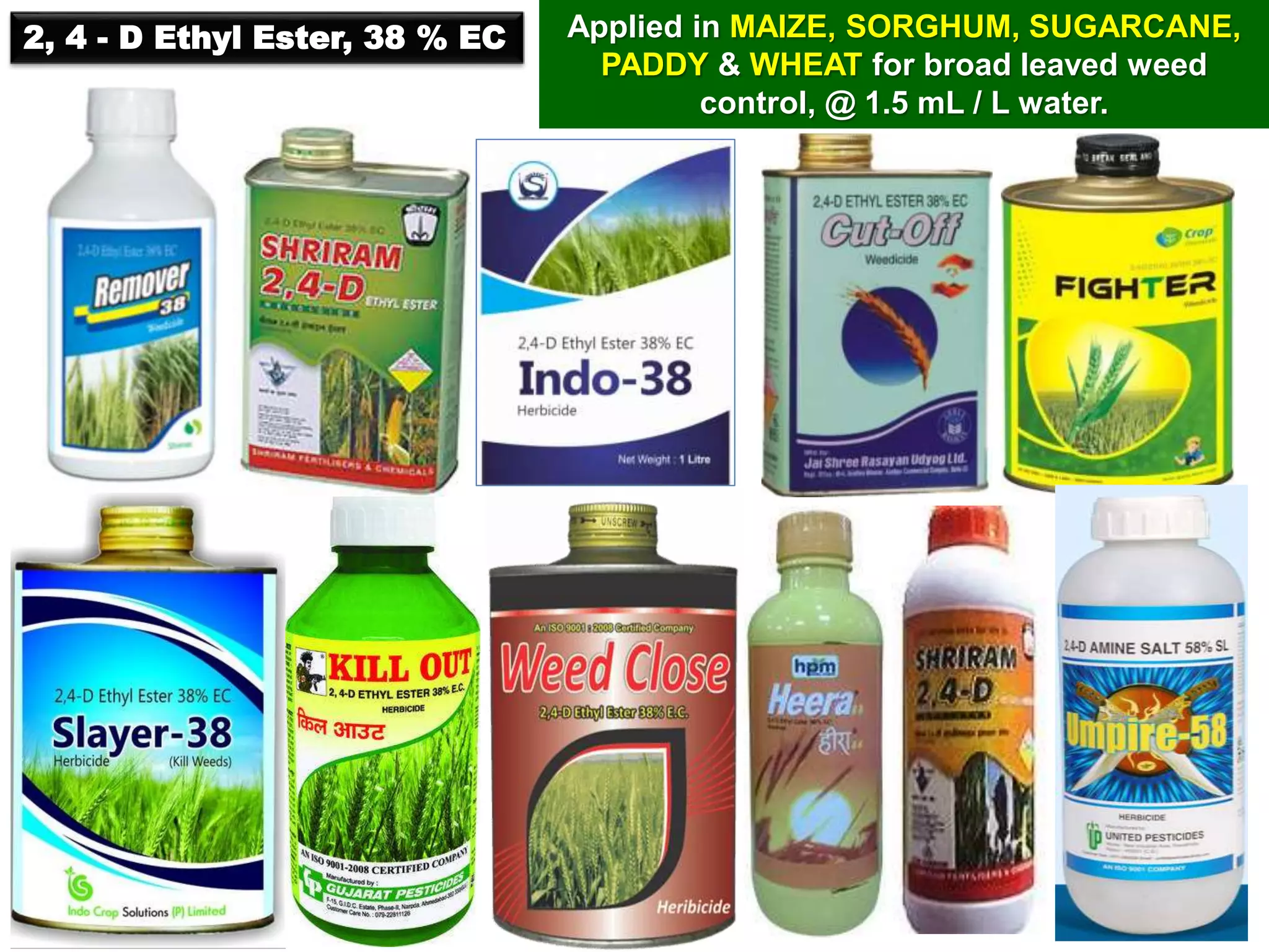 Registered herbicides in india with their commercial formulations | PPTX