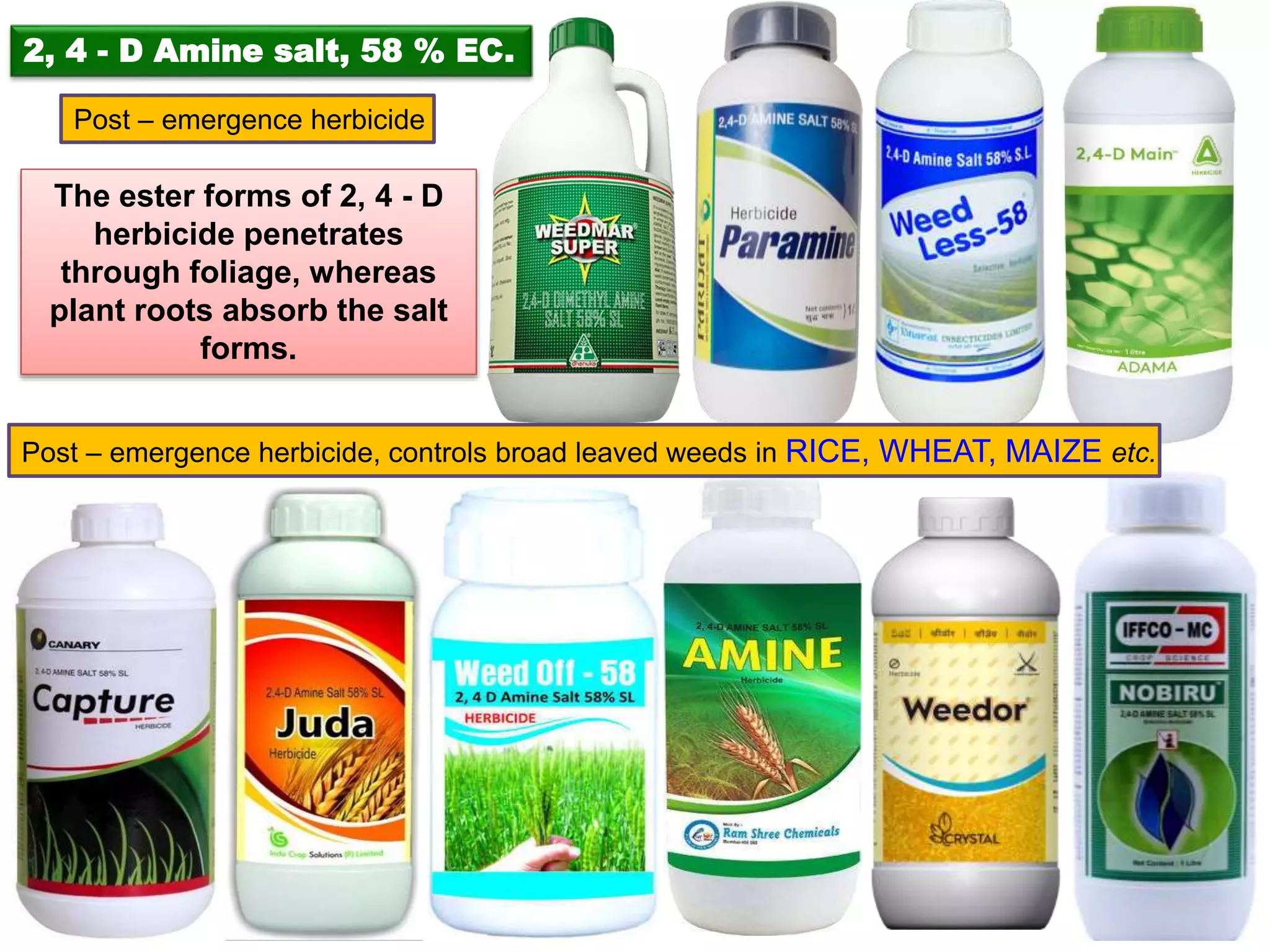 Registered herbicides in india with their commercial formulations | PPTX