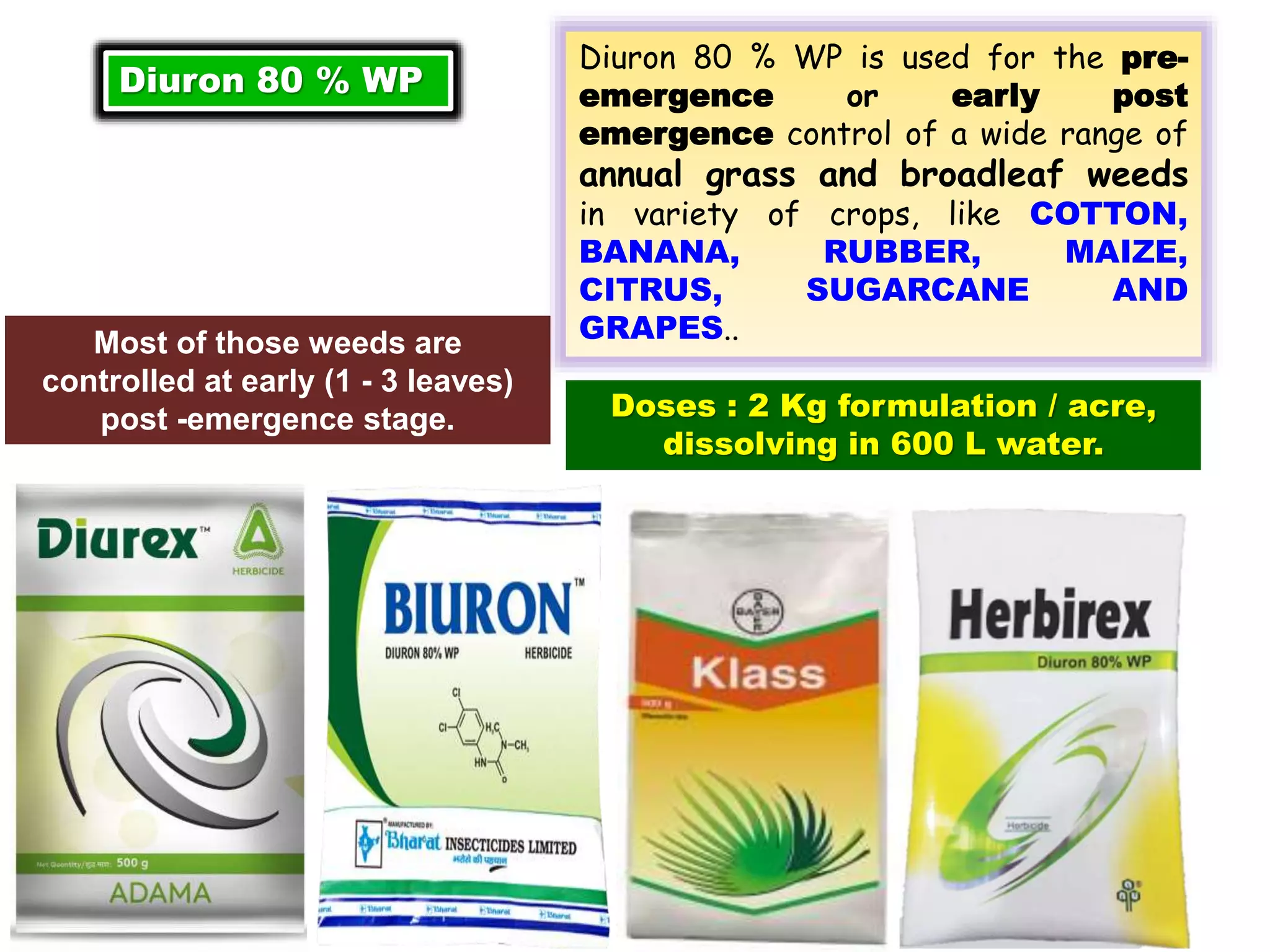 Registered herbicides in india with their commercial formulations | PPTX