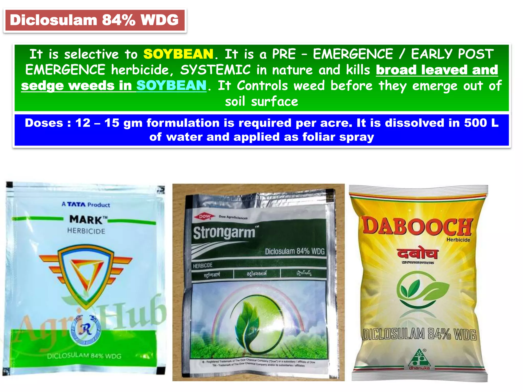 Registered herbicides in india with their commercial formulations | PPTX
