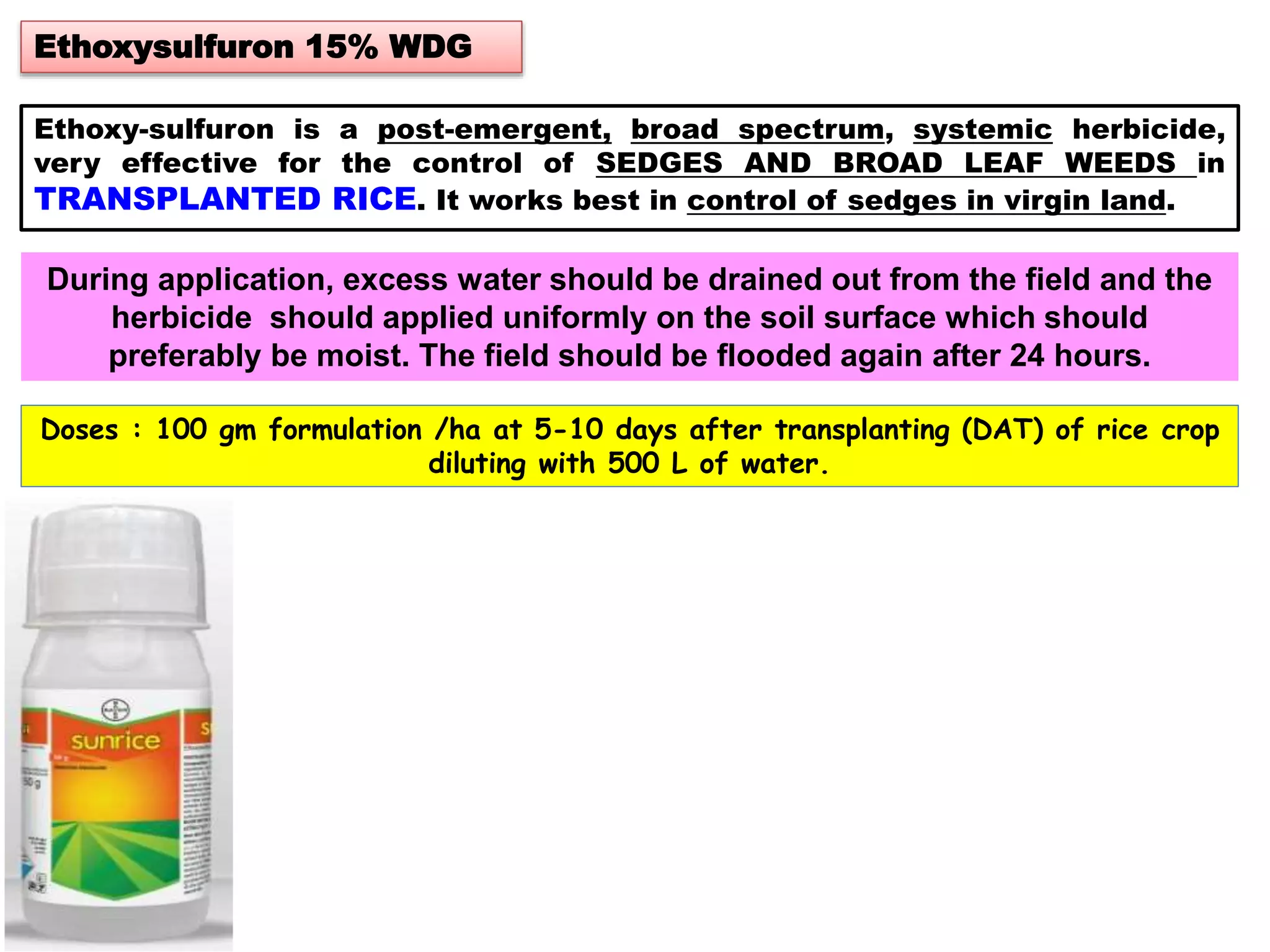 Registered herbicides in india with their commercial formulations | PPTX