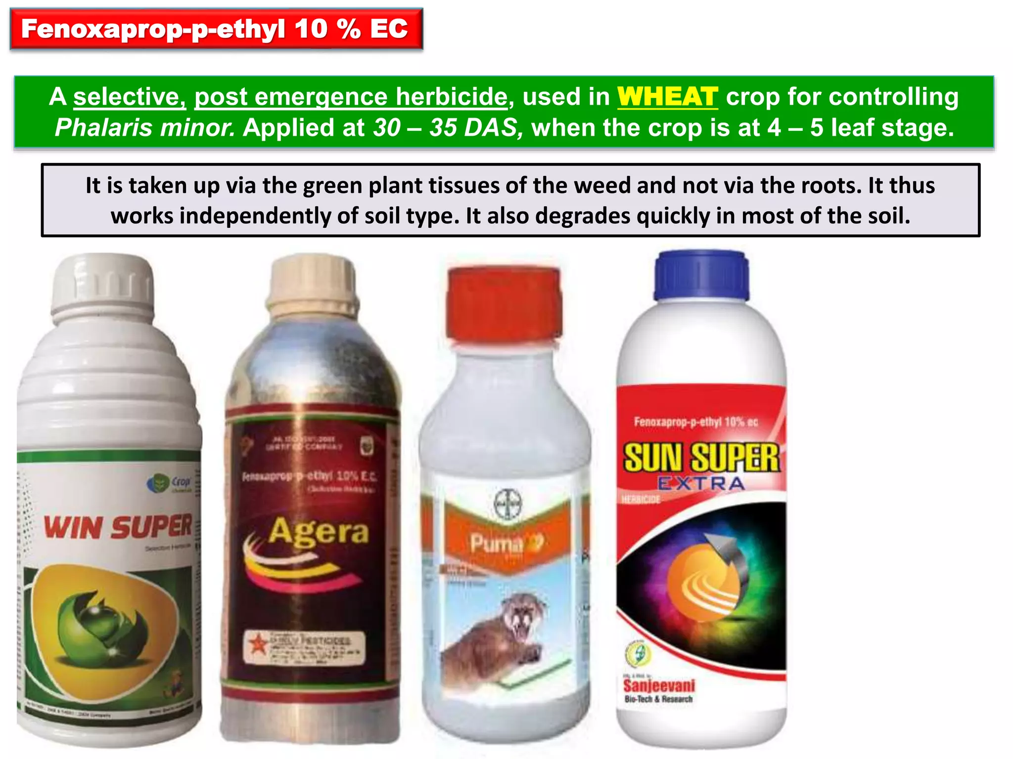 Registered herbicides in india with their commercial formulations | PPTX