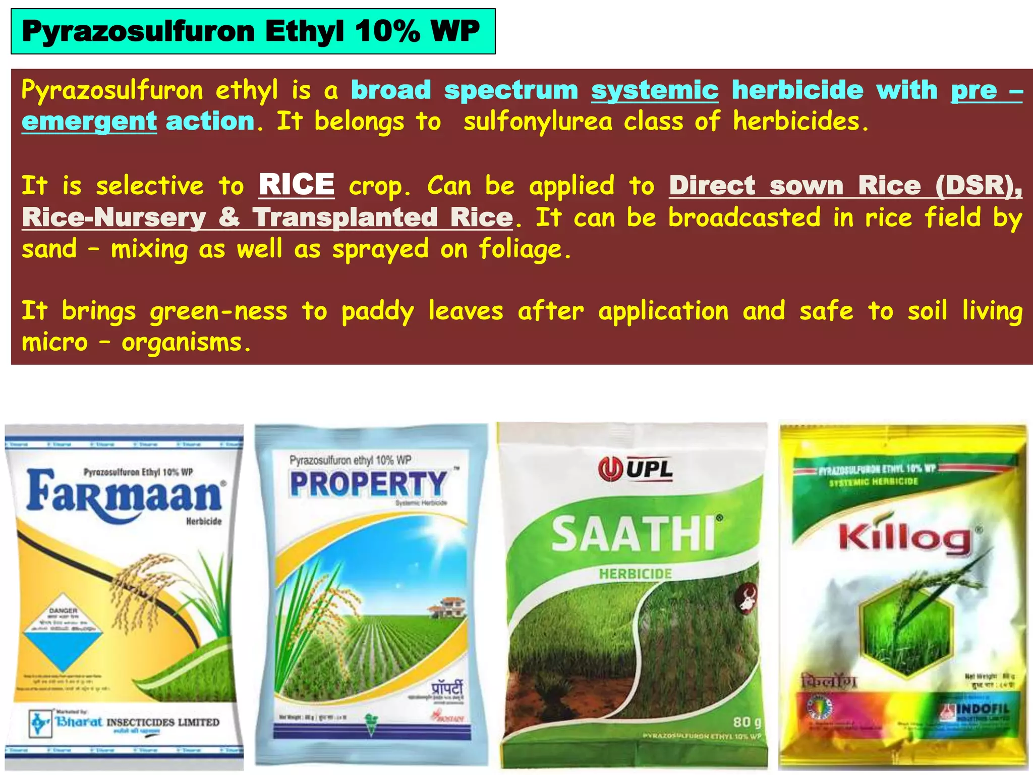Registered herbicides in india with their commercial formulations | PPTX
