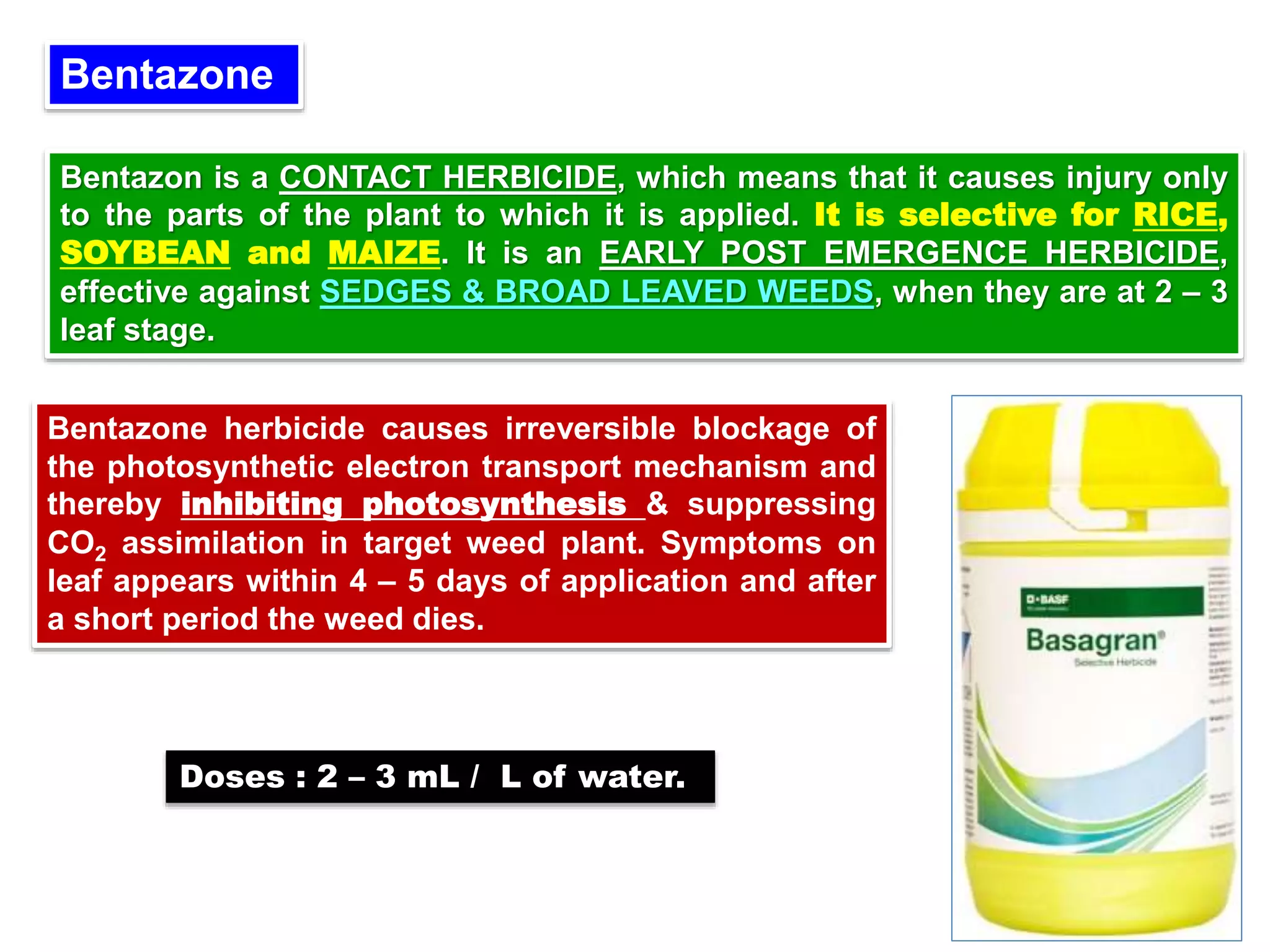Registered herbicides in india with their commercial formulations | PPTX