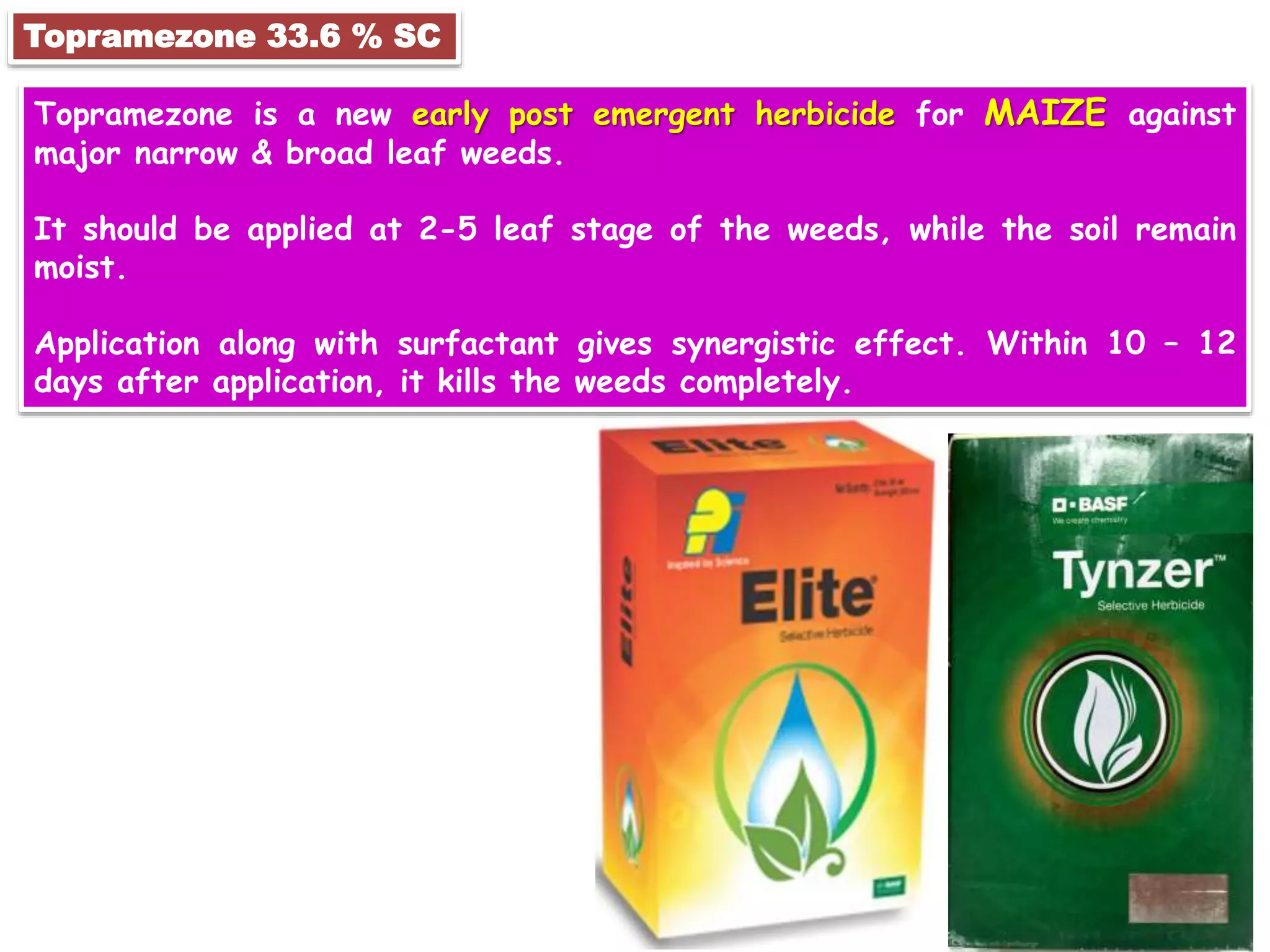 Registered herbicides in india with their commercial formulations | PPTX
