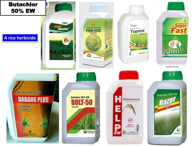 Registered herbicides in india with their commercial formulations ...