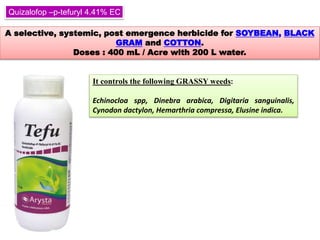 Registered herbicides in india with their commercial formulations | PPTX
