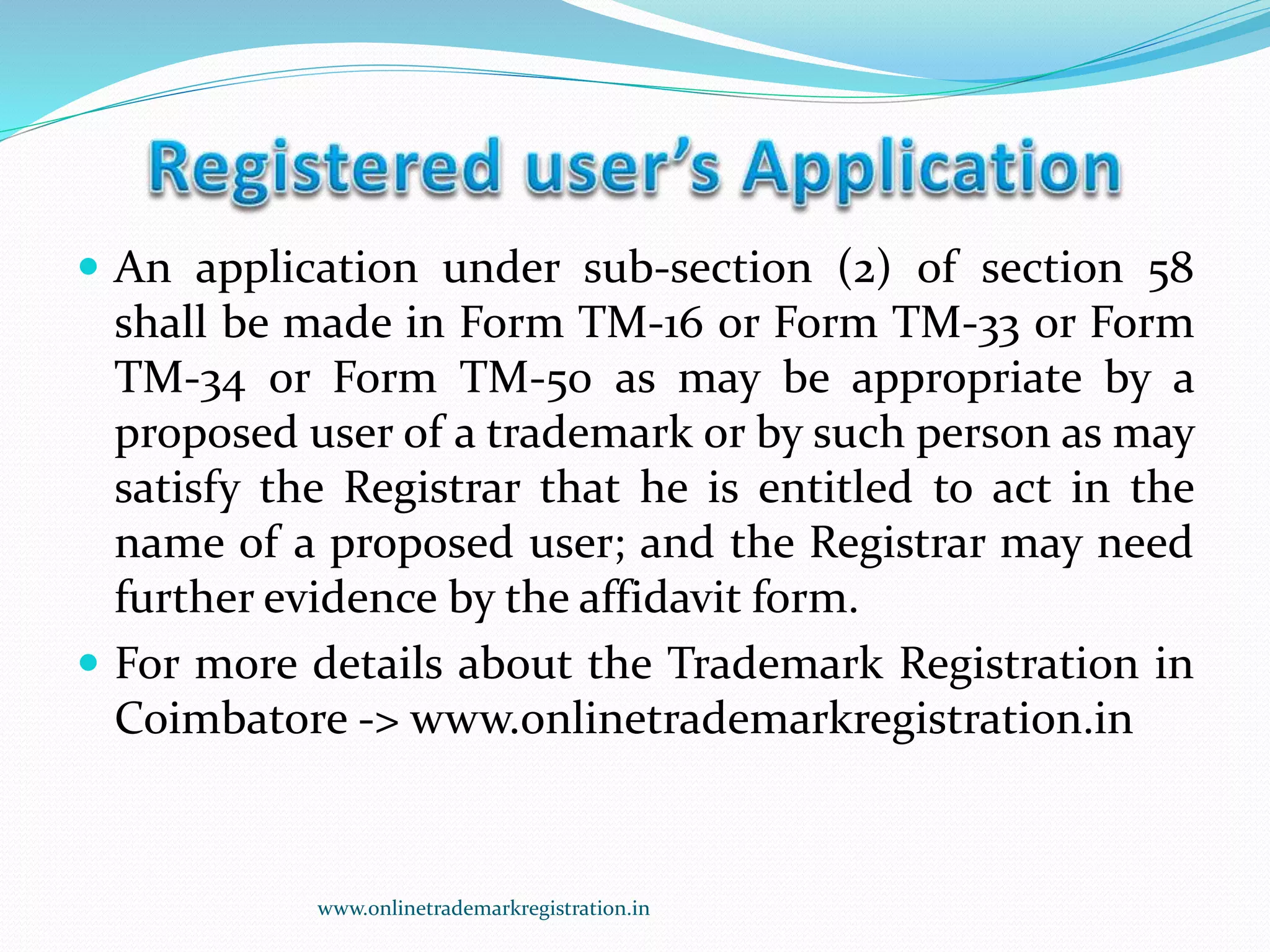 Registered users of trademark | PPT